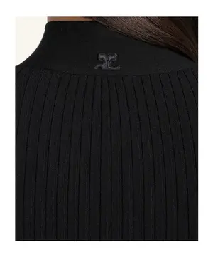 COURREGES Courrèges Buckle Rib Knit Sweater
