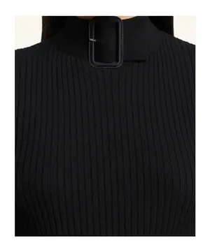 COURREGES Courrèges Buckle Rib Knit Sweater