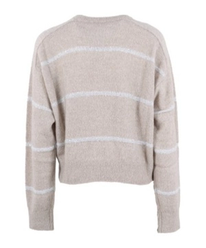 Brunello Cucinelli Striped Sequins Decorative Sweater