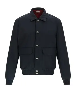 Brunello Cucinelli Bonded Outerwear Jacket - Black