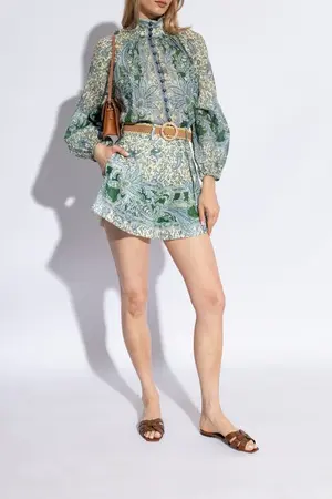 Zimmermann Ottie Tuck Linen Shorts