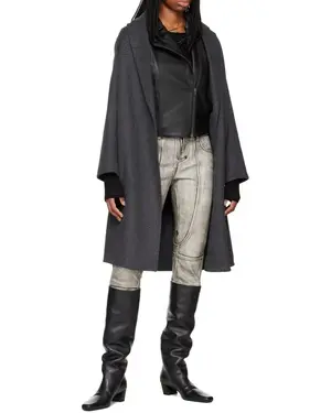 Vince Leather Off-centre Zip Jacket