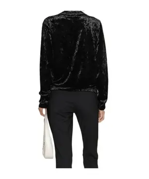 Isabel Marant Étoile Velvet Crushed Long Sleeve Top