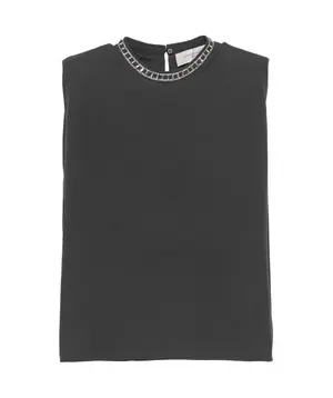 GOLDEN GOOSE Golden Goose Deluxe Brand Embellished Neck Sleeveless Top