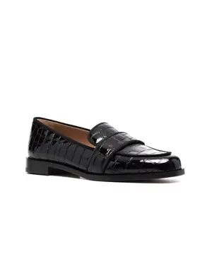 AQUAZZURA Martin Embossed Loafers