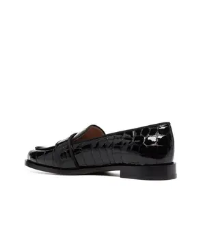 AQUAZZURA Martin Embossed Loafers