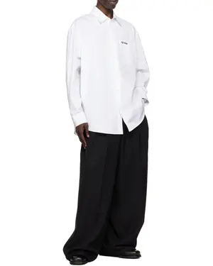 Off-White Logo Embroidered Long-sleeved Shirt