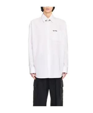 Off-White Logo Embroidered Long-sleeved Shirt