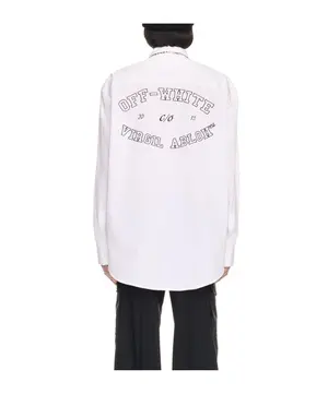 Off-White Logo Embroidered Long-sleeved Shirt