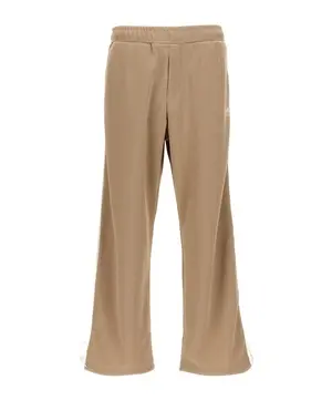 GOLDEN GOOSE Logo Printed Straight-leg Trousers - Nude