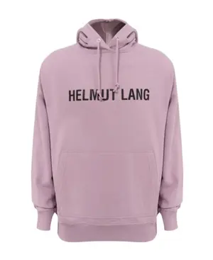 Helmut Lang Logo-print Cotton Hoodie - Pink