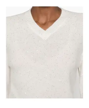 Fabiana Filippi Sequin Embellished V-neck Jumper