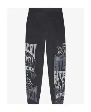 Givenchy Slim Fit Jogger Pants In Embroidered Felpa