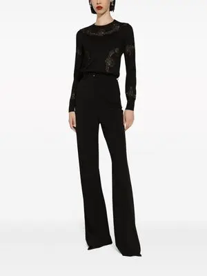 Dolce & Gabbana Dolce Gabbana Lace Detail Knit Top