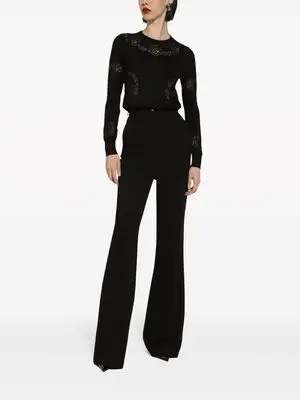Dolce & Gabbana Dolce Gabbana Lace Detail Knit Top