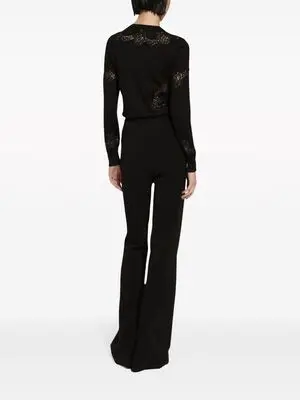 Dolce & Gabbana Dolce Gabbana Lace Detail Knit Top