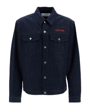 Off-White Logo Embroidered Denim Jacket