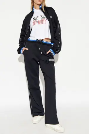 Off-White Zip-up High Neck Jacket