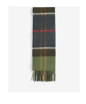 Barbour Checked Fringed Scarf