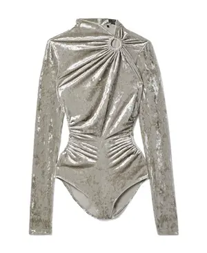 Isabel Marant Étoile Goldano Velvet Jumpsuit - Gray