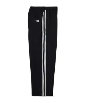 Y3 Logo Printed 3-stripes Pants - Black
