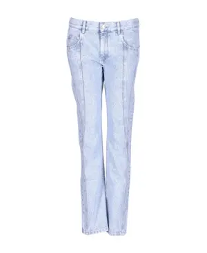 Isabel Marant Étoile Logo Patch Straight Leg Jeans