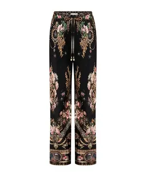 Camilla Strap-up Casual Pants - Black