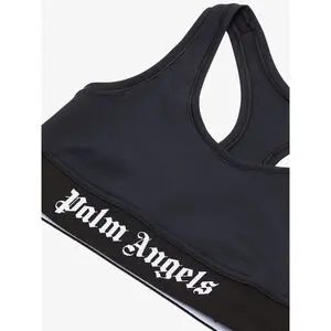 Palm Angels Logo-underband Scoop-neck Bra