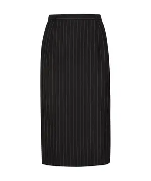 Dolce & Gabbana Dolce Gabbana Pinstripe Calf-length Skirt - Black