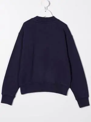 Palm Angels Logo Print Crew Neck Sweatshirt