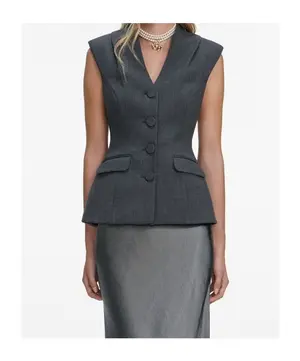 SELF-PORTRAIT Sleeveless Buttoned Maxi Dress