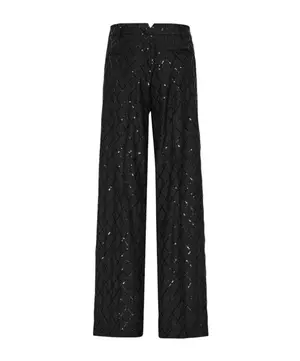 ROTATE BY BIRGER CHRISTENSEN Wide Leg Sequin Pants