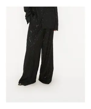 ROTATE BY BIRGER CHRISTENSEN Wide Leg Sequin Pants