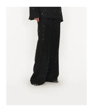ROTATE BY BIRGER CHRISTENSEN Wide Leg Sequin Pants