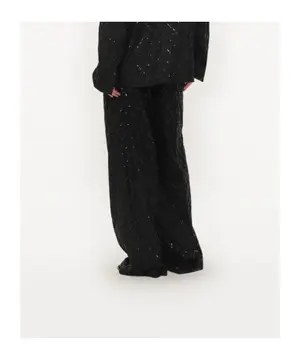 ROTATE BY BIRGER CHRISTENSEN Wide Leg Sequin Pants