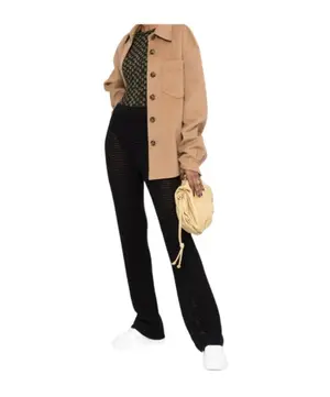 Nanushka Bazia Crochet-knit Slim Trousers