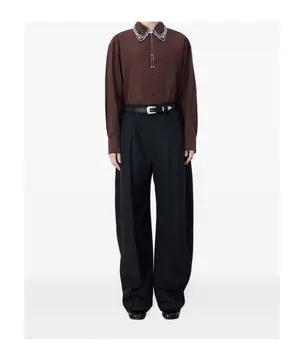 LEMAIRE Pressed Crease Curved-leg Trousers
