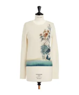 Dior Embroidered Sweater - White