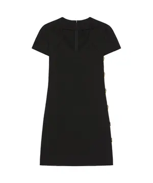 Givenchy V-neck Short-sleeved Mini Dress - Black