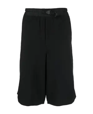Y3 Drawstring Buckled Bermuda Shorts