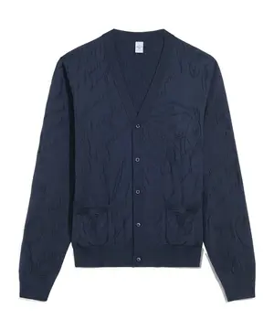 Berluti Long-sleeved Knitted Cardigan - Blue
