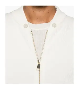 Fabiana Filippi Ribbed High Neck Zip Cardigan