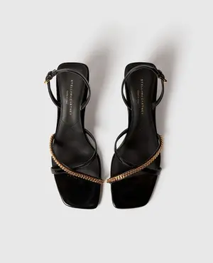 Stella McCartney Elsa Chain-embellished Square Sandals