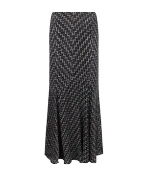 Missoni Zig Zag Lame Flared Long Skirt
