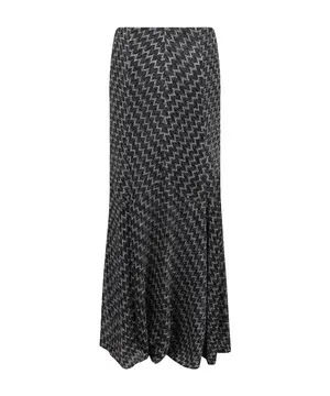 Missoni Zig Zag Lame Flared Long Skirt