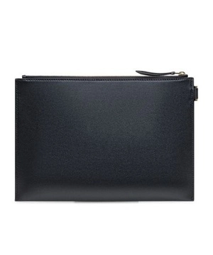 LANVIN Logo Printed Zipped Clutch Bag