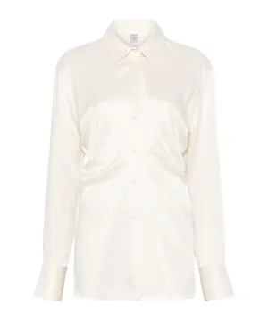 TOTEME Slouch-waist Satin Shirt - White