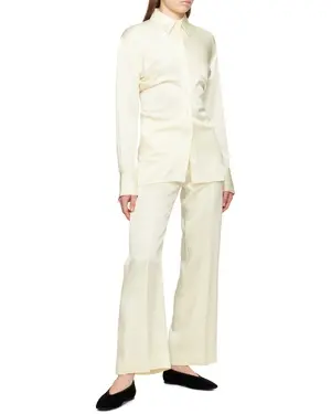 TOTEME Slouch-waist Satin Shirt