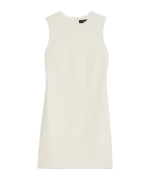 Theory Crewneck Sleeveless Shift Dress - Beige