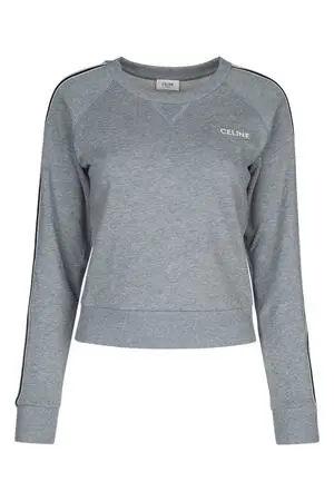 Celine Cotton Fleece Sweatshirt With Logo
